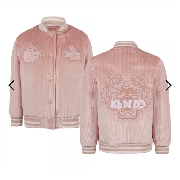 Kenzo | Jackets & Coats | Kenzo Girls Pink Corduroy Varsity Jacket ...